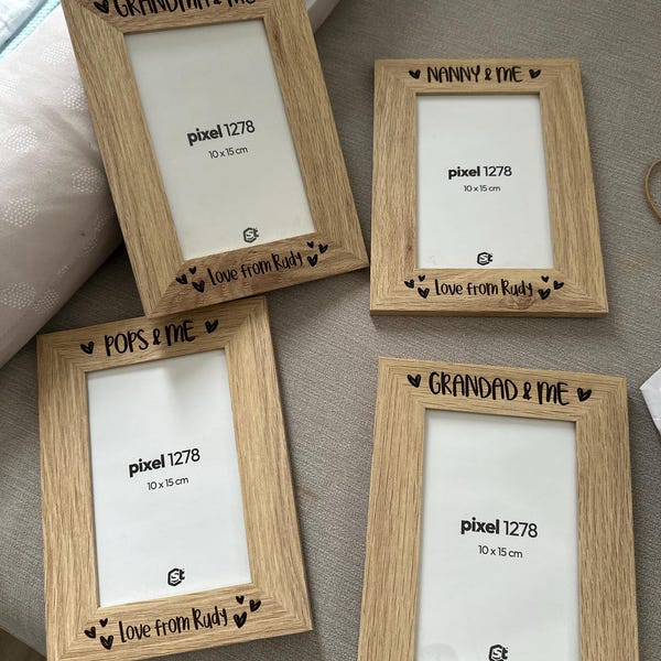 Grandad & Me Photo Frame | Personalised Grandad Gift | Wooden Picture ...