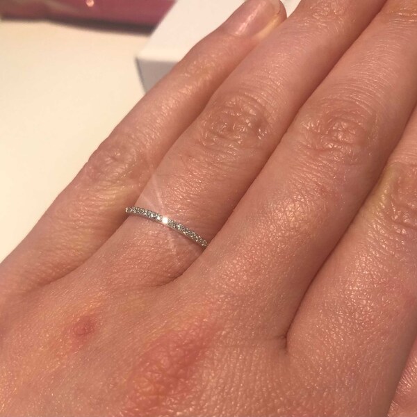 Moissanite Handmade Women Ring Dainty Simple Engagement Gold Ring ...