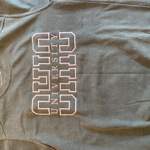 Split Varsity Block Letter Custom Embroidered Comfort Colors Sweatshirt ...