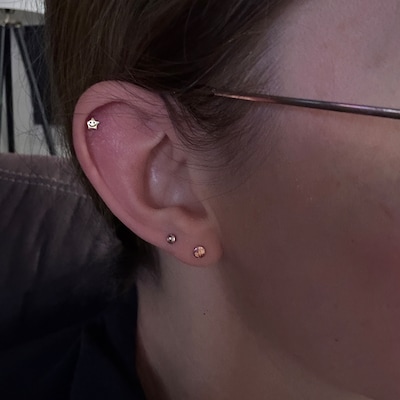 Helix Simple Helix Hoop Helix Piercing Earring Tiny - Etsy