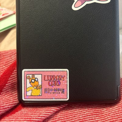 Arthur Library Card Sticker Kindle Sticker Bookish Sticker Book Lover ...