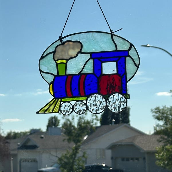 Pattern-stained Glass Christmas Train - Etsy