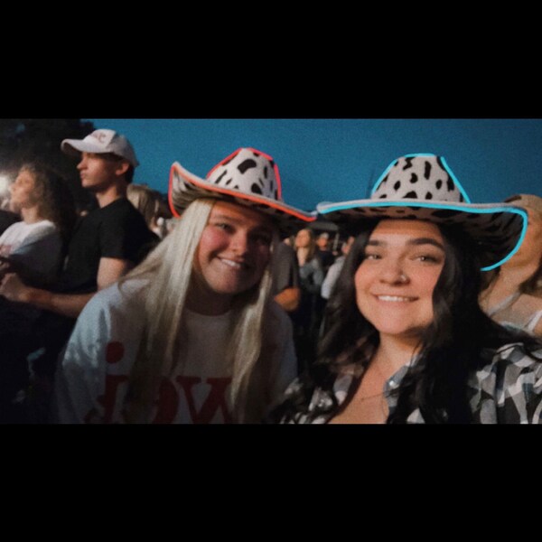 Custom Cowboy Hat W/ 2 Colors, Cowgirl Hat. Perfect Cowgirl Outfit ...