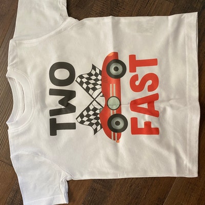 Two Fast Race Car Shirt, Racecar Birthday Shirt, Birthday Boy Shirt ...