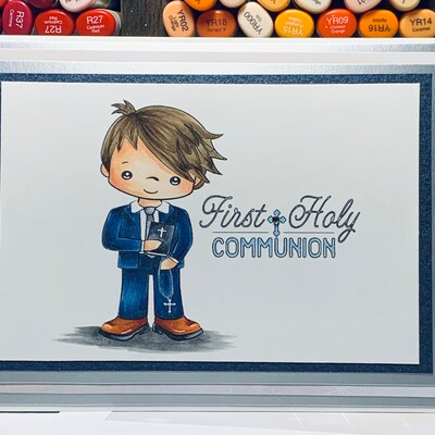 First Holy Communion Digital Stamps. Religious Bible, Church, Cross ...