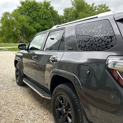 Fits 2010-2024 Toyota 4RUNNER Rear Side Windows Floral Flowers Pattern ...
