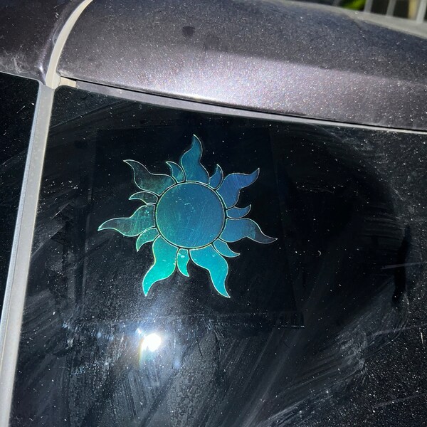 Holographic Rapunzel Sun Disney Decal | Car Decal | Princess Decal ...