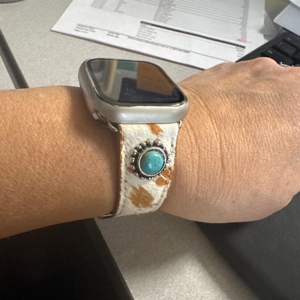 Genuine Cowhide Western Apple Watch Band I 38MM 40MM 41MM 42MM 44MM ...