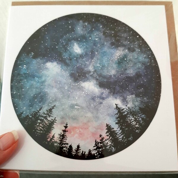 Starry Sky Greetings Card - Etsy