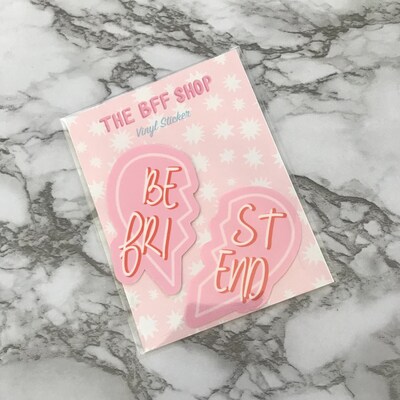 Best Friends Sticker Heart Stickers VSCO Girl Sticker Hydro Flask ...