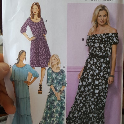 Sewing Pattern Loose Fit Peasant Dress Pattern, Easy Dress Pattern ...