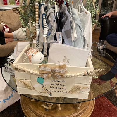 Assembled Baby Shower Gift Custom Baby Closet Wooden Gift Crate Baby ...