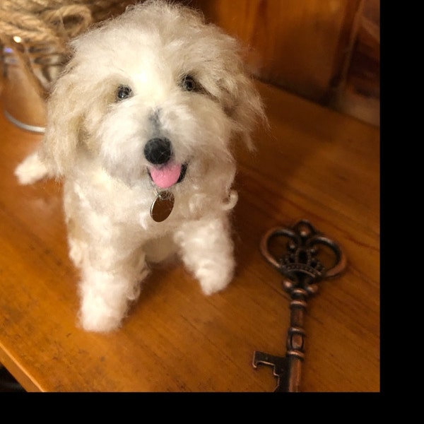 Needle Felted Goldendoodle, Cockapoo Dog, Custom Pet Replica Portrait ...