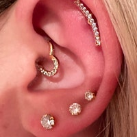 Marquise and Round CZ Butterfly Industrial/scaffold Bar - Etsy UK