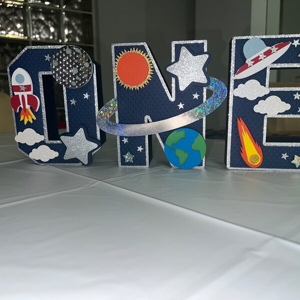 Outer Space 3D Letters, Space Birthday Party, Astronaut Birthday Decor ...