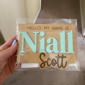 Hospital Name Announcement, Baby Shower Gift, Hospital Plaque, Baby ...
