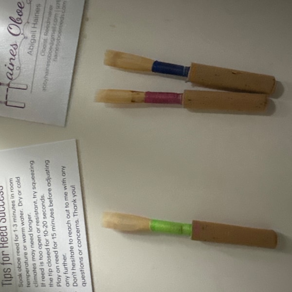 Haines Student Oboe Reed- Handmade Oboe Reeds for the Best Outcomes - Etsy