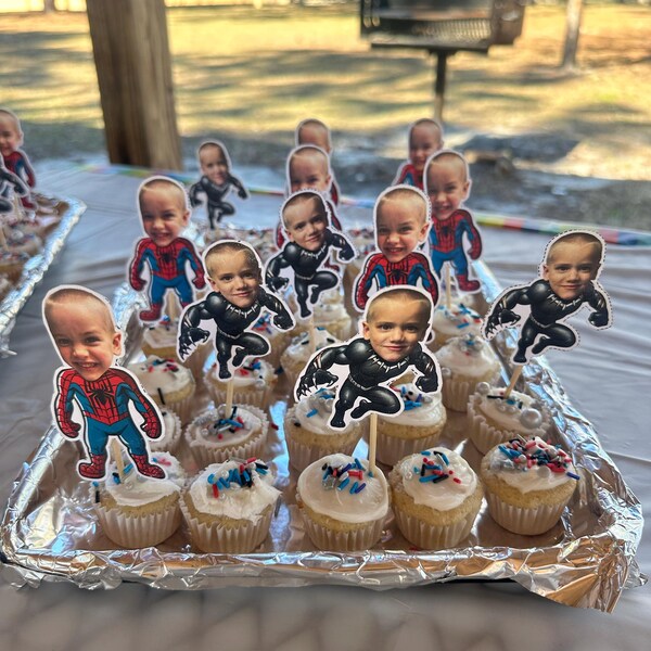 Boxing Personalized Face Cupcake Toppers - Etsy