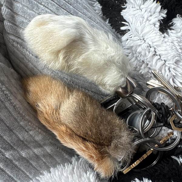 Rabbit Foot Key Chain - Etsy