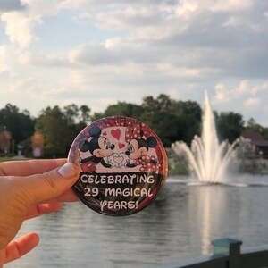 Disney Anniversary Buttons-disney Anniversary Pins-mickey and Minnie ...