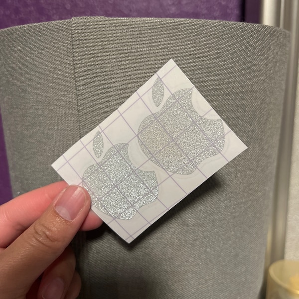 Custom Color and Glitter Sparkle Apple Logo Decal Sticker for Iphone ...