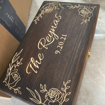 Personalized Engraved Wedding Box, Custom Anniversary Box, Wedding Gift ...