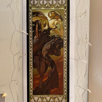 Mucha 1902 Evening Star Fashion Girl Lady by Alphonse Mucha Vintage ...