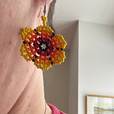 Three Patterns, Woman Beaded Earrings Pattern, Instant Download, Miyuki ...