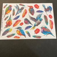 12 Blue Sticky Note Planner Stickers, Notepad Planner Stickers, Blank ...