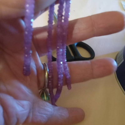 AAA 7 Strand Light Pink African RUBY Faceted Rondelles Gemstone Beads 2 ...