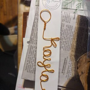 Personalized Wire Name Bookmark Name Bookmark Wire Bookmark ...