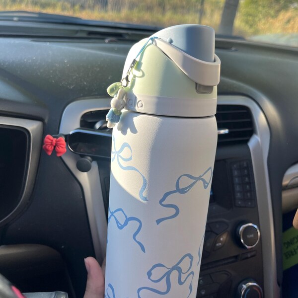 Coquette/preppy Mismatched Bows Owala Freesip Bottle - Personalized ...