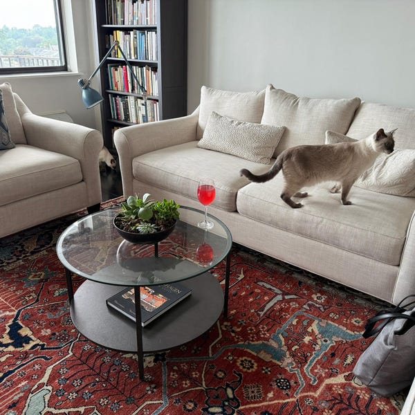 Hand Knotted Pink and Green Oushak Rug, Traditional Handmade Oriental ...