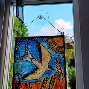 FOX GLASS SUNCATCHER. 5 X 5. Stained Glas Fox. Fox Gift. Handmade in ...