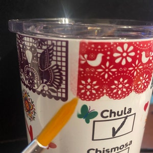 Cafecito Y Chisme 22oz Fatty Tumbler Colorful Mexican Theme Banner ...