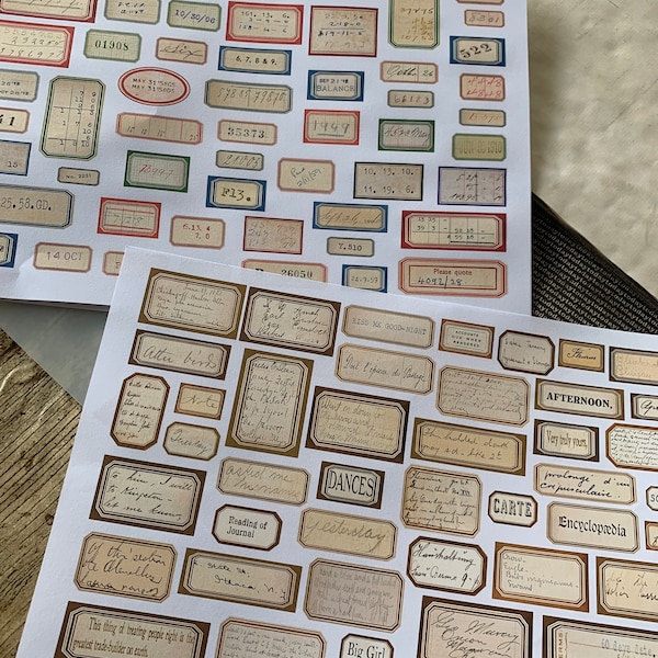 Random Number Labels, Digital Labels DIGI19 93 - Etsy