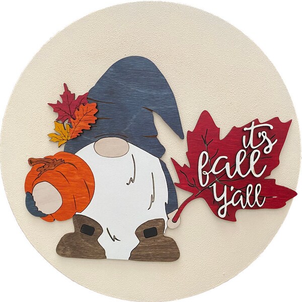 It's Fall Gnome Sign- Fall Sign SVG Laser File - Glowforge File - Fall ...