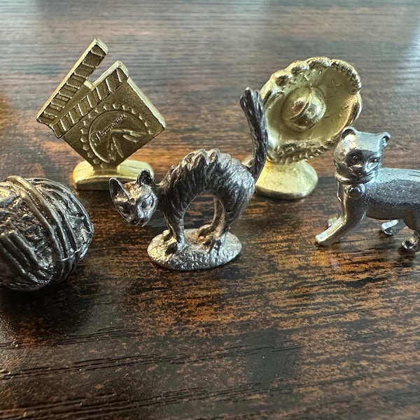 Metal Monopoly Pieces, Monopoly Game Tokens, Gold Monopoly Custom, Gold ...