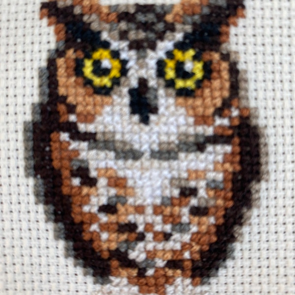 Great Horned Owl Cross Stitch Pattern PDF - Great Horned Owl Embroidery ...