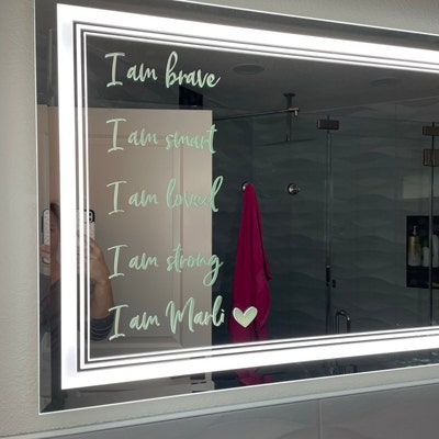 Mirror Affirmation Decal, Affirmation Decal, Mantra Decal, Custom ...