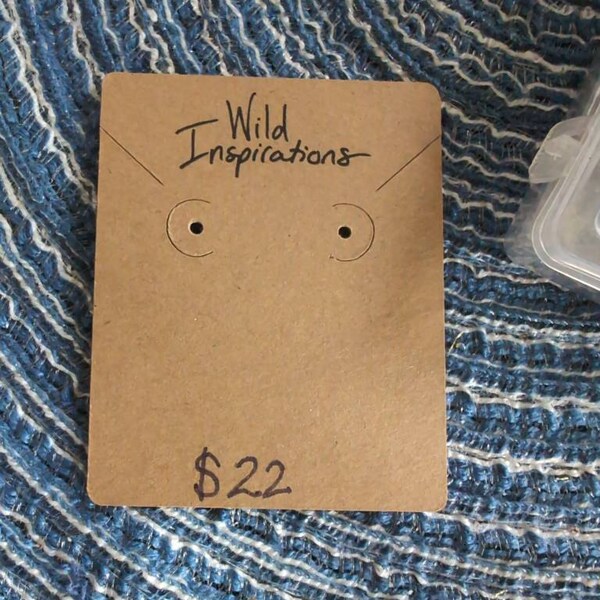 Earring Cards Customized With Your Logo and Text Personalized Custom - Etsy