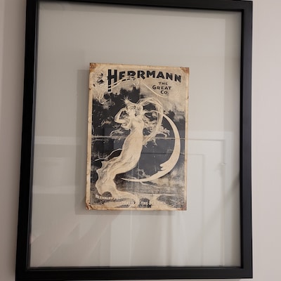 Victorian Magician Poster for Herrmann the Great's 'maid on the Moon ...