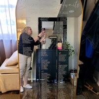 Wedding Mirror Seating Chart Static Cling Decal - Etsy Canada