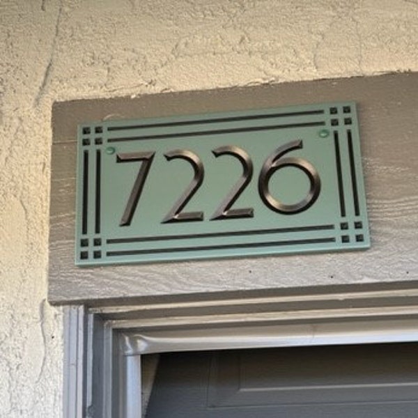 Mission Address Sign Engraved Designer House Numbers. Choice of 3 Sizes ...