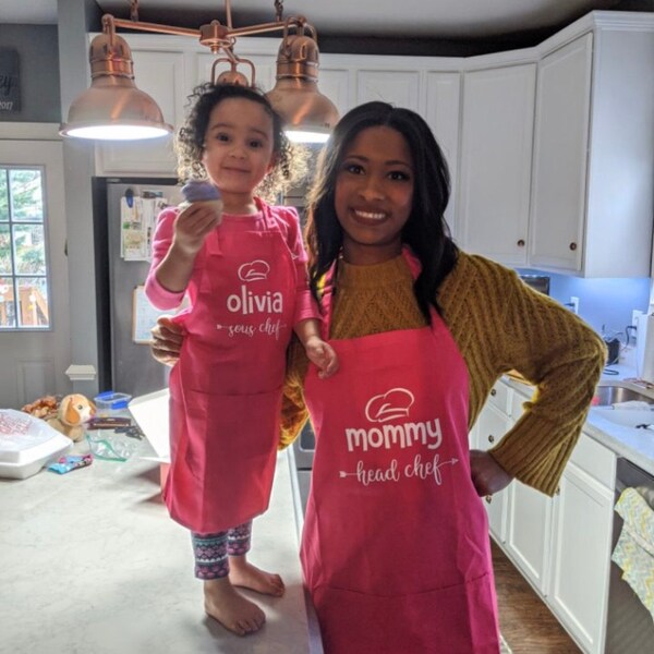 Parent and Child Size Apron | Single Matching Kid Apron | Head Chef ...