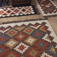 5x8 Ft. Indian Kilim Wool Jute Rug Rectangle Shape Rug Every Color ...