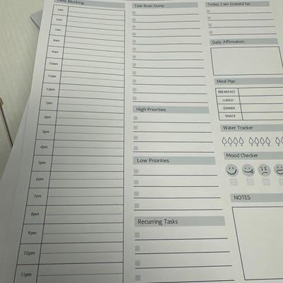 Timeboxing Planner for Daily Schedule, Productivity and Time Management ...
