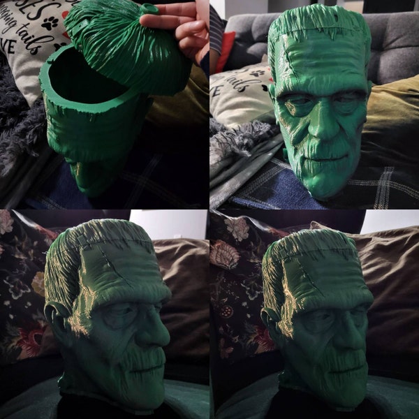 Frankenstein Monster Head - Frankenstein Candy Bowl - Trick or Treat ...