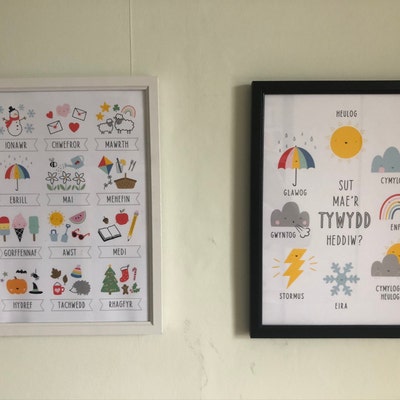 WELSH Weather Chart Print Welsh Nursery Wall Art - Etsy