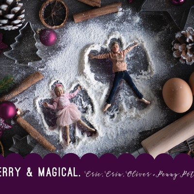 Christmas Baking Flour Angels Digital Backdrop Photography - Etsy